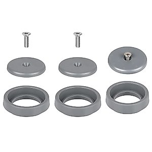 3 Pack Commercial Spray Valve Repair Kit for Most Commercial Sink Pre-Rinse Sprayer Spray Face Bumper and Screw Repair Part 1.42 GPM, Grey