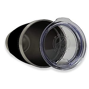 LaserGram 20oz Vacuum Insulated Tumbler Mug, Horse Head 1, (Faux Leather, black)