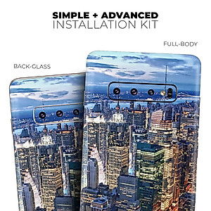 DesignSkinz Night Aerial NYC Protective Vinyl Decal Wrap Skin Cover Compatible with The Samsung Galaxy S20 (Screen Trim & Back Glass Skin)