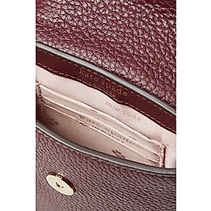kate spade new york Veronica Pebbled Leather North/South Crossbody Grenache One Size