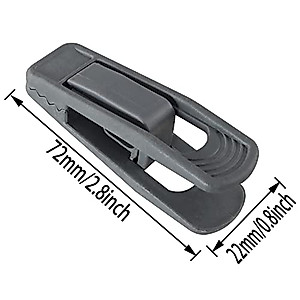 Multifunctional Clothes Clip ZZLZX 12PCS Grey Plastic Finger Clips for Hangers, Grey Pants Hanger Clips, Strong Pinch Grip Clips