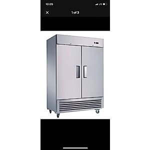 54" two door commercial stainless steel fridge NSf/ETL