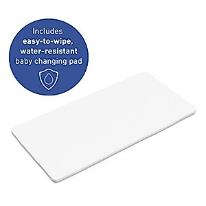 Graco Solano 4-in-1 Convertible Crib and Changer with Drawer (White) – Crib and Changing Table Combo with Drawer, Includes Changing Pad, Converts to Toddler Bed, Daybed and Full-Size Bed