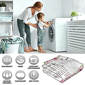 Christian Gifts for Women, Bible Verse Scripture Blanket with Inspirational Thoughts and Prayers, Ultral Soft Warm Lightweight Flannel Flowers & Proverbs Religious Throw Blanket for Bed Sofa 60"x50"