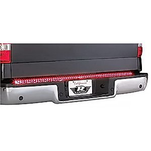 Rampage 49" LED Tailgate Light Bar | Superbrite LED 6 Function, Brake, Left/Right Turn Signals, Flasher/Running Lights, Reverse/Backup Lights, Black | 960137 | Universal Fit & Mounting