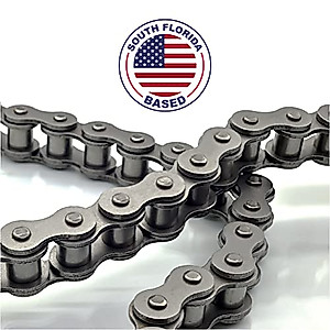 PGN #40 Roller Chain - 5 Feet + Free Connecting Link - Carbon Steel Chains for Bycicles, Mini Bikes, Motorcycles, Go-Karts, Home and Industrial Machinery - 119 Links