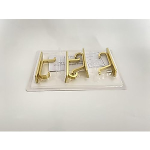 pickpiff Self Adhesive Hooks, Extra Sticky 10LB (Max), Heavy Duty Stainless, Stick On Wall and Door Hooks for Hanging, Bathroom Towel Hooks and Coat Hooks, Robe Hook Wall Mounted, Gold, 4 Pack