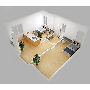 Expandable Prefabricated Container House with Lockable Windows and Doors for Camping, Storage, Outdoor Living (20 Feet), Prefab House for Living, Container House with 2 bedrooms