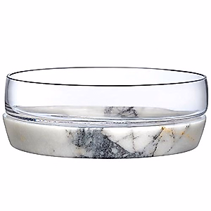 KOWMcp Dinner Plates Plate Transparent Glass Salad Plate Dessert Plate Snack Plate Crystal Glass Plate (Size : Large)