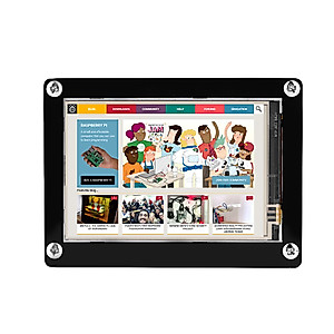 fosa 1080P 60fps 3.5 inch HDMI LCD Screen Display for Raspberry Pi 3 Mode B+,3 Mode B, Pi 2 Model B, Pi Model B+, Pi Model A+ IPS Wide Viewing Angle Display with Black Acrylic Protective Case