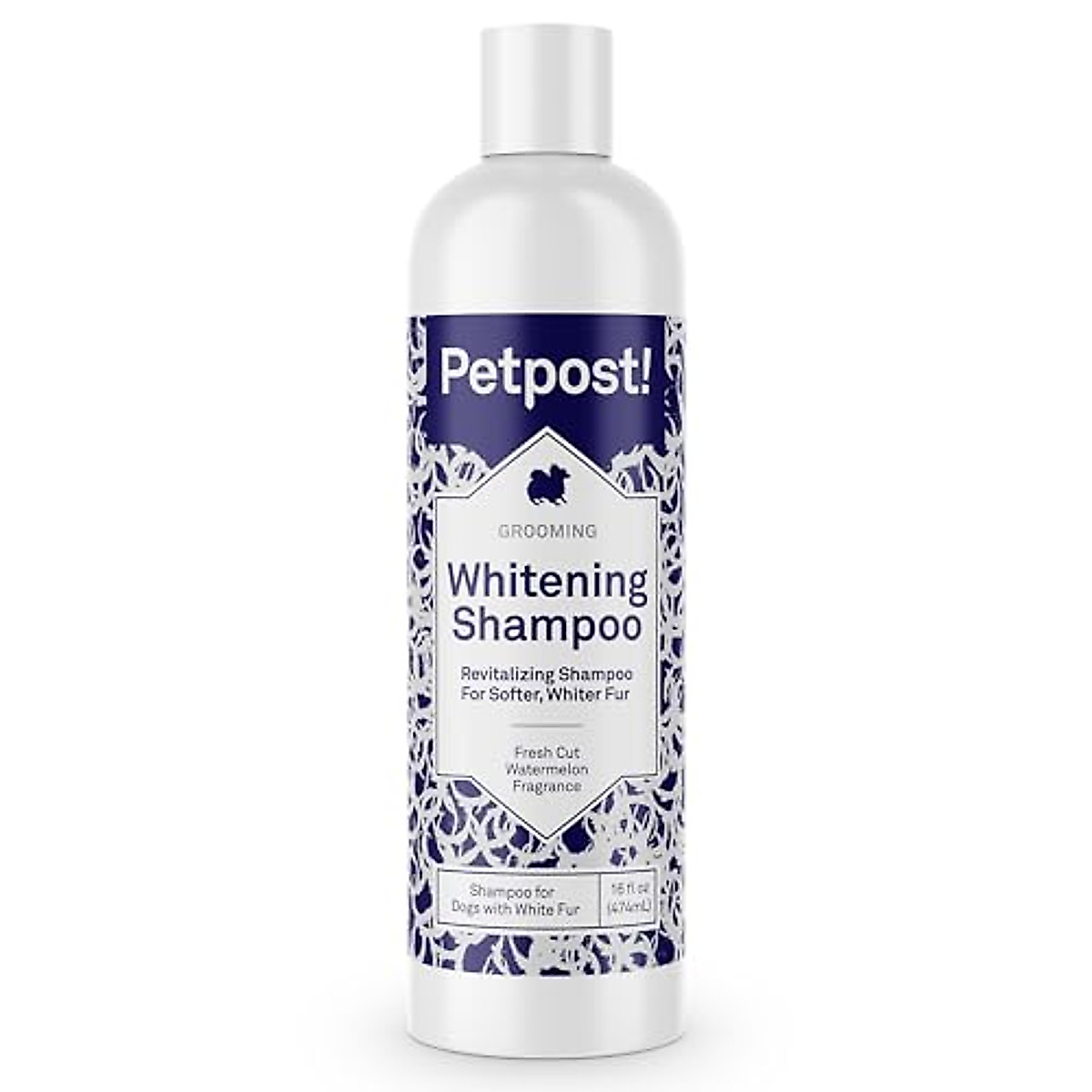 Petpost | Dog Whitening Shampoo - Best Lightening Treatment for Dogs with White Fur - Soothing Watermelon Scent - Maltese, Shih Tzu, Bichon Frise Approved 16 oz.
