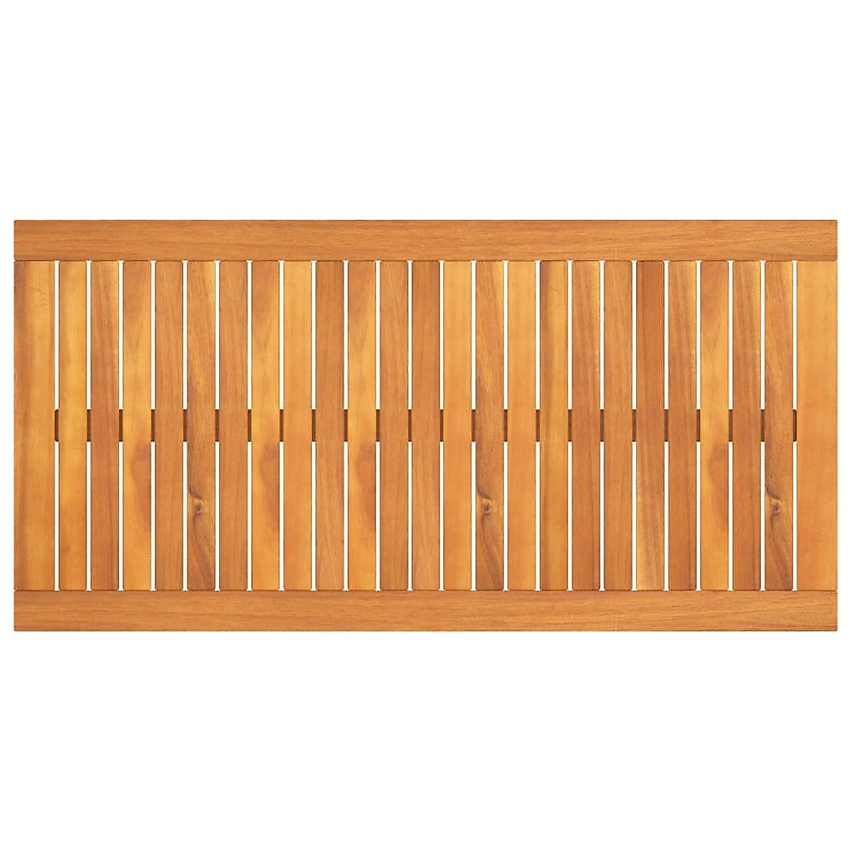 vidaXL Acacia Wood Coffee Table, Solid and Durable, Weather-Proof with Oil Finish, Outdoor Patio or Deck Furniture, Easy Assembly Required, 39.4"x19.7"x13"
