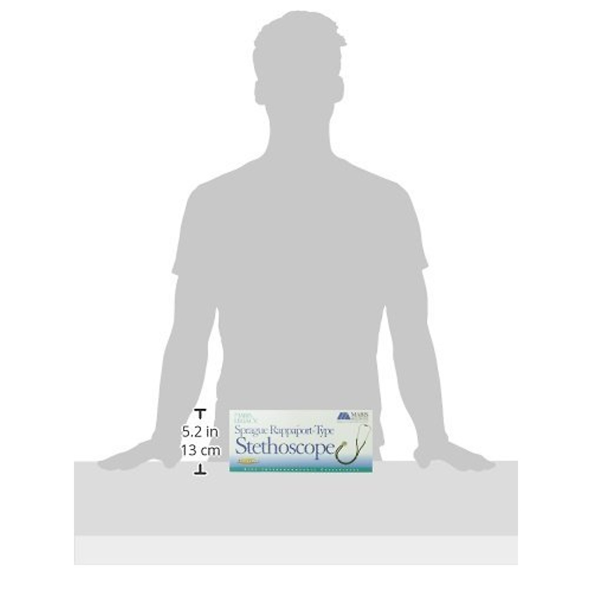 MABIS Stethoscope Sprague Rappaport 5 in 1 for Heart Sounds and Murmurs on Adult, Pediatric and Infants, 5 Interchangeable Chest Pieces, 3 Bells and 2 Diaphragms, 22 Inch Y Tubing, Retail Box, Yellow