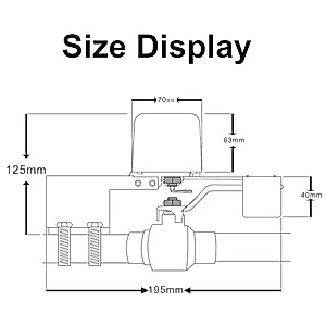 UJV Ufairy WiFi 3rd Generation Smart Water Valve Shutoff Manipulator Domotique Valve Controller Compatible with Alexa Google No Hub Required Black 31x15x75cm GR-W-105