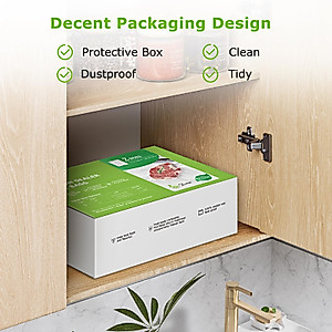 Bonsenkitchen Vacuum Sealer Bags Rolls, 11 in x 50 ft Rolls 2 pack Durable Food Sealer Bags, Commercial Grade, Heavy Duty, BPA Free, Seal a Meal, Great for Food Storage & Sous Vide Cooking, VB24