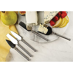 RSVP International Endurance® Stainless Steel Cheese Knives, Set of 5 | Five Different Blades | Cut & Serve Cheeses in Style | Great for Parties, Events, or Home Use | Dishwasher Safe