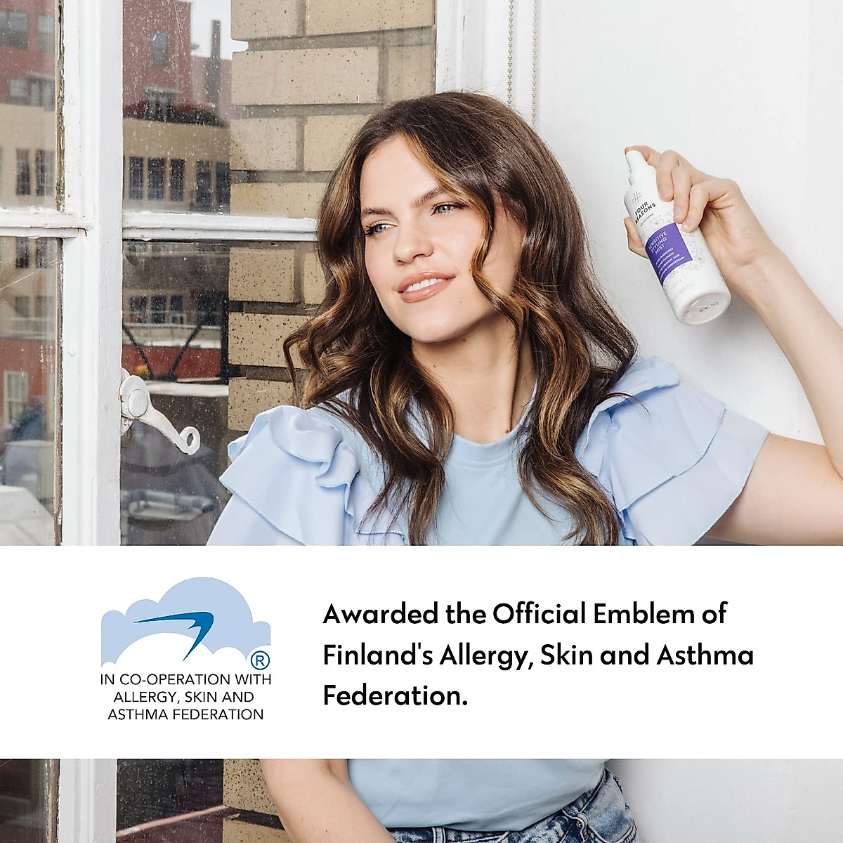 No nothing Very Sensitive Styling Mist - Fragrance Free Blow-Dry Styling Spray With Frizz Control, Non-Aerosol, Unscented, Anti-Humidity 100% Vegan - 8.5 fl oz