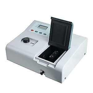 DONNGYZ Visible Spectrophotometer LDC Digital 721 Wavelength Range 350-1020nm Spectral Bandwidth 6nm Instruction Power Cord Glass Cuvette Wave Range Portable Digital Display Lab Analytical Equipment