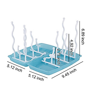 Foldable Baby Feeding Bottle Drying Rack, Portable Travel Space Saving Design
