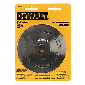 DEWALT DW4945 4-1/2-Inch Rubber Backing Pad with Locking Nut