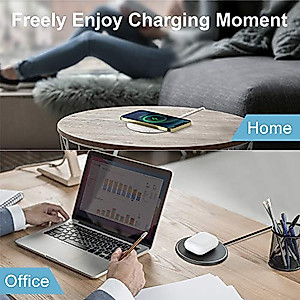 THREEKEY 2 Pack Wireless Charger,10W Wireless Charging Pad Compatible with iPhone 14/14 Pro/14 Plus/14 Pro Max/13/13 Mini/13 Pro/13 Pro Max/12/11/ Samsung Note,Galaxy, Black&White