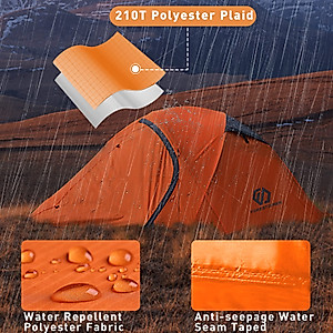 ForestDawn Camping Tent for 2 Person with 3 Aluminum Alloy Poles,Waterproof Windproof 4 Season Tent,Double Layer,Easy Setup,Professional Camping Tent for Outdoor Hiking,Mountaineering,Survival