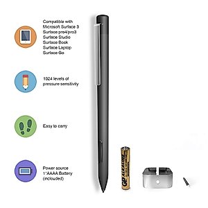 Surface Pen, Skymirror Microsoft Pen Compatible with Surface Pro 9/8/7+/X/7/6/5/4/3, Surface Book 3/2/1, Surface Go, Surface Laptop, Surface Go Laptop with high Pressure Sensitivity