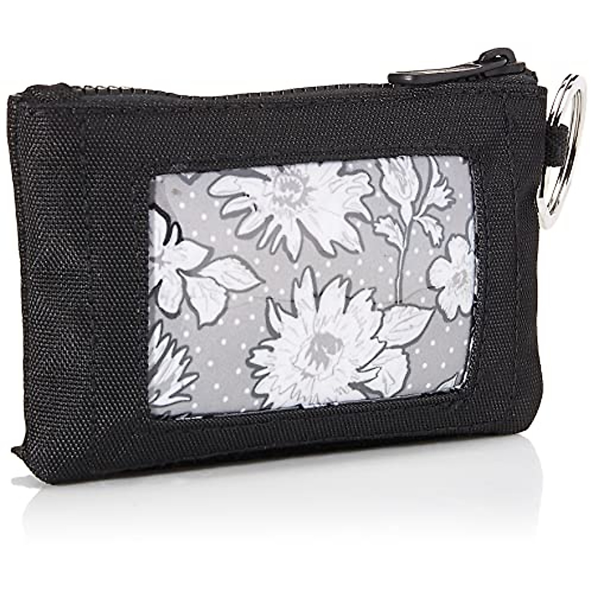 Vera Bradley Women's Recycled Lighten Up Reactive Zip ID Case Wallet, Black, One Size