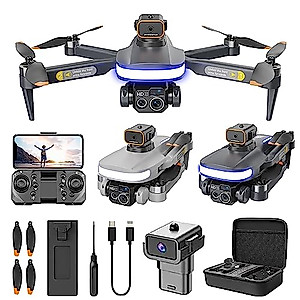 4K HD Camera WiFi FPV Foldable RC Drone - Altitude Hold Headless Mode Trajectory Flight One Key Start Remote Control Circle Fly Mini Drone Quadcopter Toys Gifts for Boys Girls (Black)