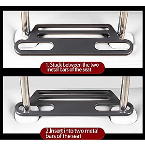 New Upgrade Air Seat Cushion for Car- Innovative Car Seat Cushion - Car Back Cushion for Pain Relief in All Areas of The Back - Black Patent ,Comes with 4 Car Hooks,1 Pack(Black, Linen)