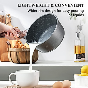 SENSARTE Sauce Pan Bakelite Handle Replacement Only Compatible with 2.6 QT Saucepan with lid Gray