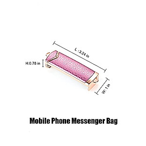 CQUUKOI Universal Phone Lanyard Holder,Phone Clip with Lanyard Metal Crossbody Phone Chain Clip Mobile Phone Buckle Phone Tether Safety Strap for iPhone, Galaxy & Most Smartphones (Rose Gold & Blue)