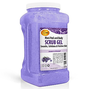 SPA REDI - Exfoliating Scrub Pumice Gel, Lavender and Wildflower, 128 Oz - Manicure, Pedicure and Body Exfoliator Infused with Hyaluronic Acid, Amino Acids, Panthenol and Comfrey Extract