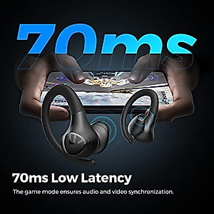 SoundPEATS Wings 2 Sport Wireless Earbuds Over-Ear Buds with Ear Hooks Bluetooth Headphones for Workout,Built-in Mic Headset,30H Play Back Earphones,IPX4