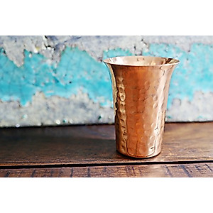 Alchemade Set of Two 2 Ounce 100% Pure Hammered Copper Shot Glasses - Jigger For Tequila, Rum, Gin, Vodka, or Whiskey for Bartenders or Your Home Bar