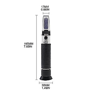 Csnbfiop Handheld Salinity Refractometer For Aquarium 0 To Salinometer Portable SeaWater Concentration Tester Meter ATC