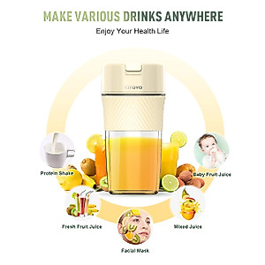 Mini Blender, Portable Personal Blender Milk Shakes and Smoothies Juicer, CIYOYO 10 oz Fruit Juice Travel Blender Rechargeable USB One-handed Drinking Home Office Sports Outdoors, BPA-free