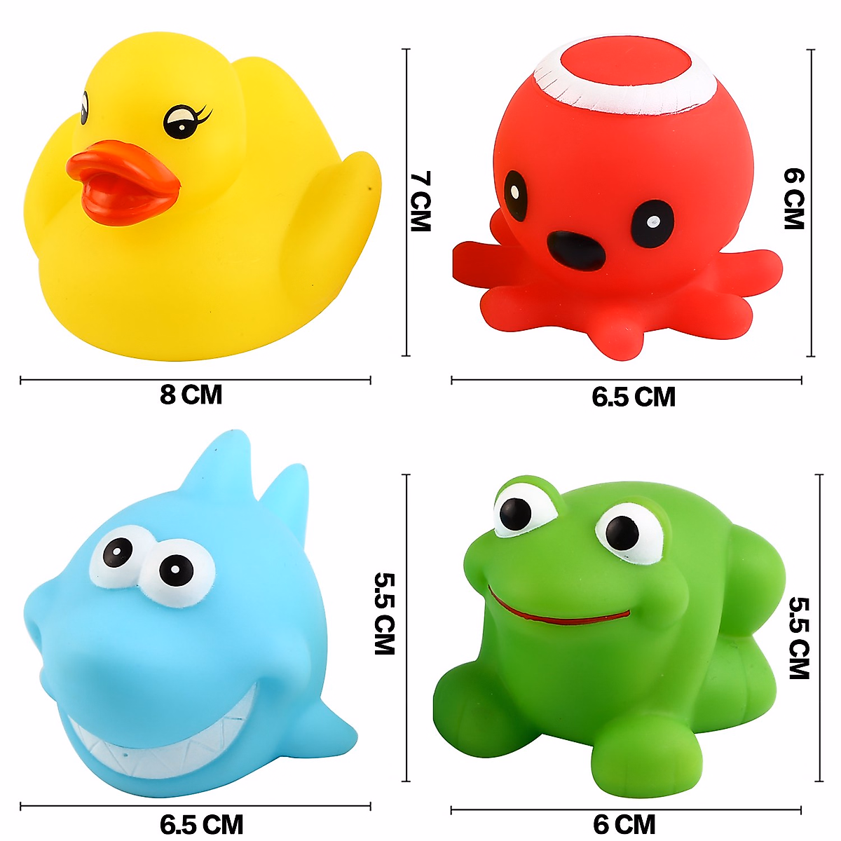 Yeonha Toys Bath Toy, Can Flashing Colourful Light(Big Style 4 Pack), Floating Bath Toy, Light Up Bathtub Water Tub Toy for Pool Shower Bathtime Bathroom Kid Boys Girl Toddler Child Baby Infant