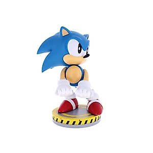 Exquisite Gaming: Sliding Sonic Phone Stand & Controller Holder - Sonic The Hedgehog - Officially Licenced Figure, Cable Guys