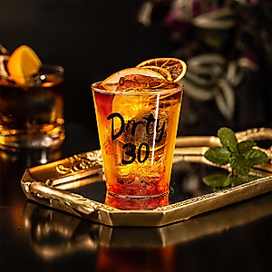 Kzeirm 110PCS Dirty 30 Plastic Shot Glasses Disposable 2oz Cups, Happy 30th Birthday Decorations for Him and Her Whiskey Women Men Anniversary Wedding, Shot Cups for Party Favors