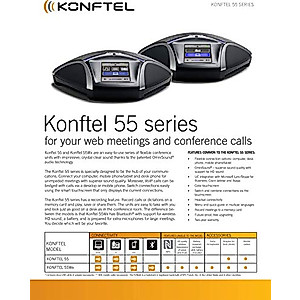 Konftel 55Wx Wireless Bluetooth HD Audio Conference Speaker Phone (Renewed)