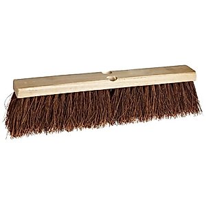 Weiler 25241 18" Block Size, Palmyra Fill, Lacquered Hardwood Block, Economy Garage Brush, Natural