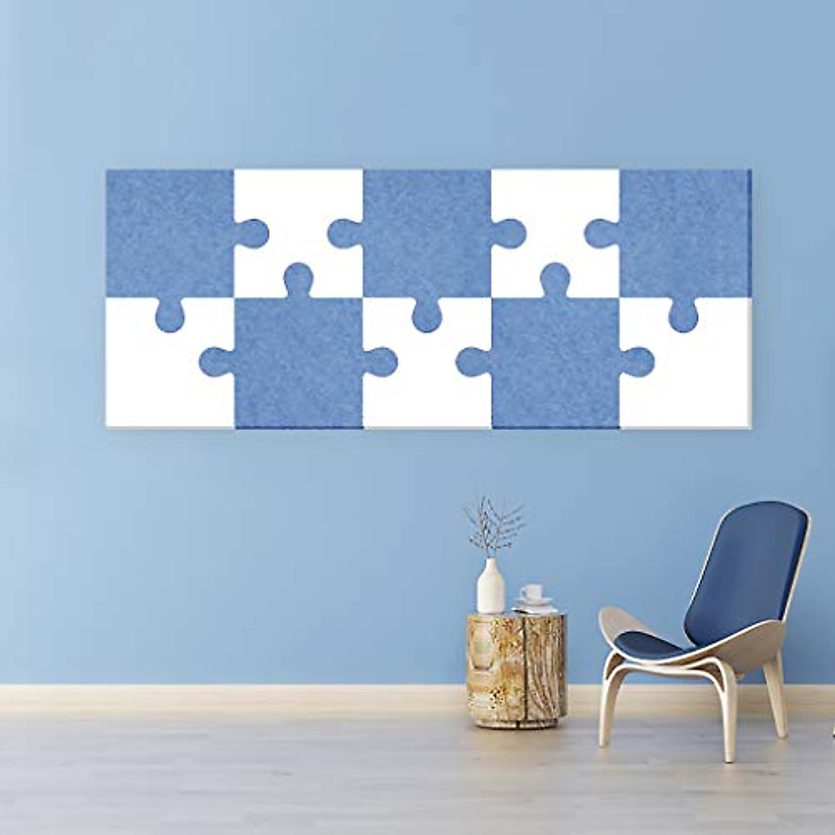 Puzzle Felt Message Board, DIY Cork Board Photo Wall, Bulletin Board/Message Board self-Adhesive Wall Sticker