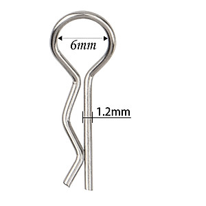 8Pack ShareGoo Metal Clip R Pin Rod with Steel Anti-Lost Rope RC Body Shell Clip Wire Compatible with 1/8 1/10 Traxxas HSP Arrma Axial Redcat RC Car Truck Crawler (Green)