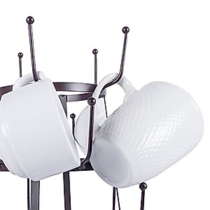 DII Metal Kitchen Storage Collection 3-Tier Mug Tree Stand, 9.5x12.75, Rustic Bronze