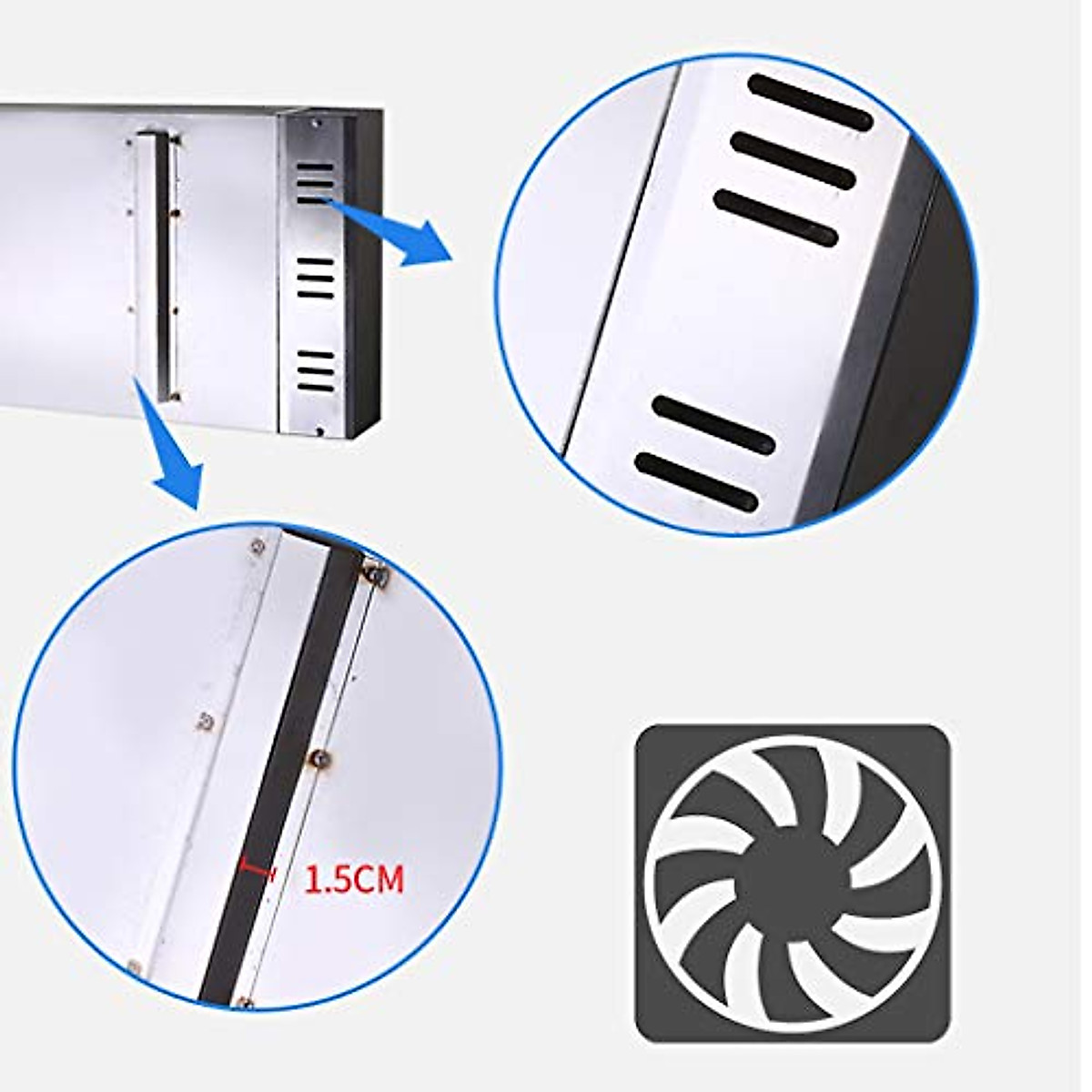 220V Commercial Food Warmer,Food Soup Warmer Stove Commercial Canteen Buffet Steam Heater with Glass Shield,for Catering and Restaurants