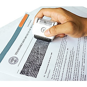 Identity Theft Protection Roller Stamps Wide Kit, Including 6-Pack Refills - Confidential Roller Stamp, Anti Theft, Privacy & Security Stamp, Designed for ID Blackout Security - Classy White