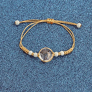 WUSUANED Dandelion Glass Bracelet Make A Wish Jewelry Gift For Women (Dandelion bracelet)