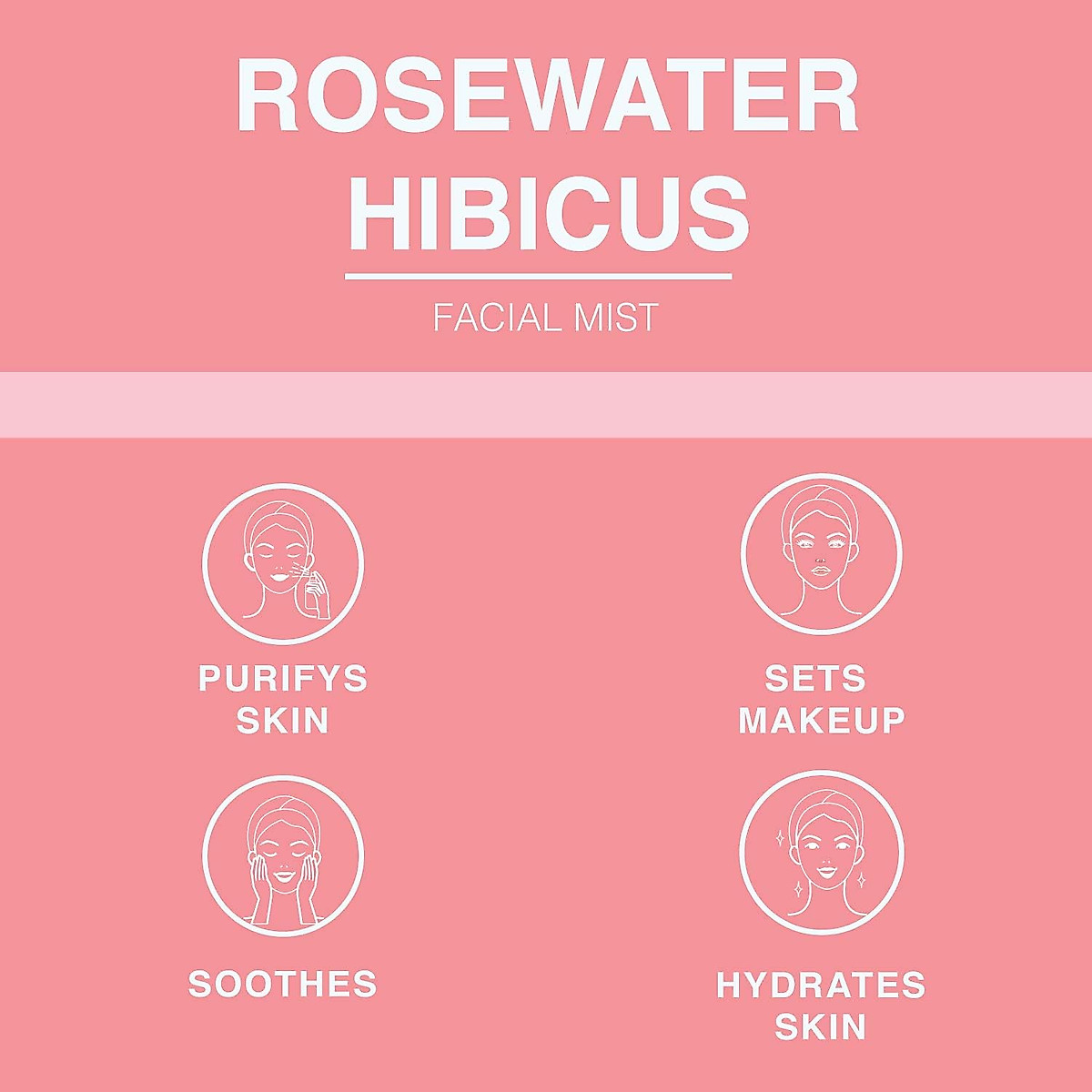 BEAUTE DE PROVENCE Rose Water Spray for Face & Body Refreshment with Moisturizing Hyaluronic Acid and Hibiscus water | Instant Hydration, Cooling, Calming & Conditioning (8 FL OZ)