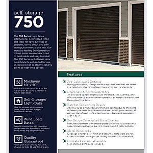 DuroDOOR Janus 8'x7' Storage 750 Series Wind Rated Steel Roll-Up Door